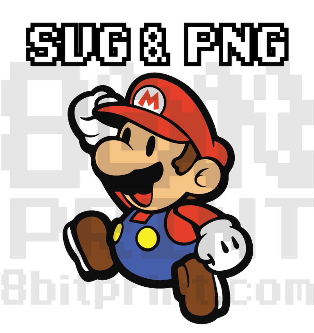 Mario SVG and PNG - Etsy
