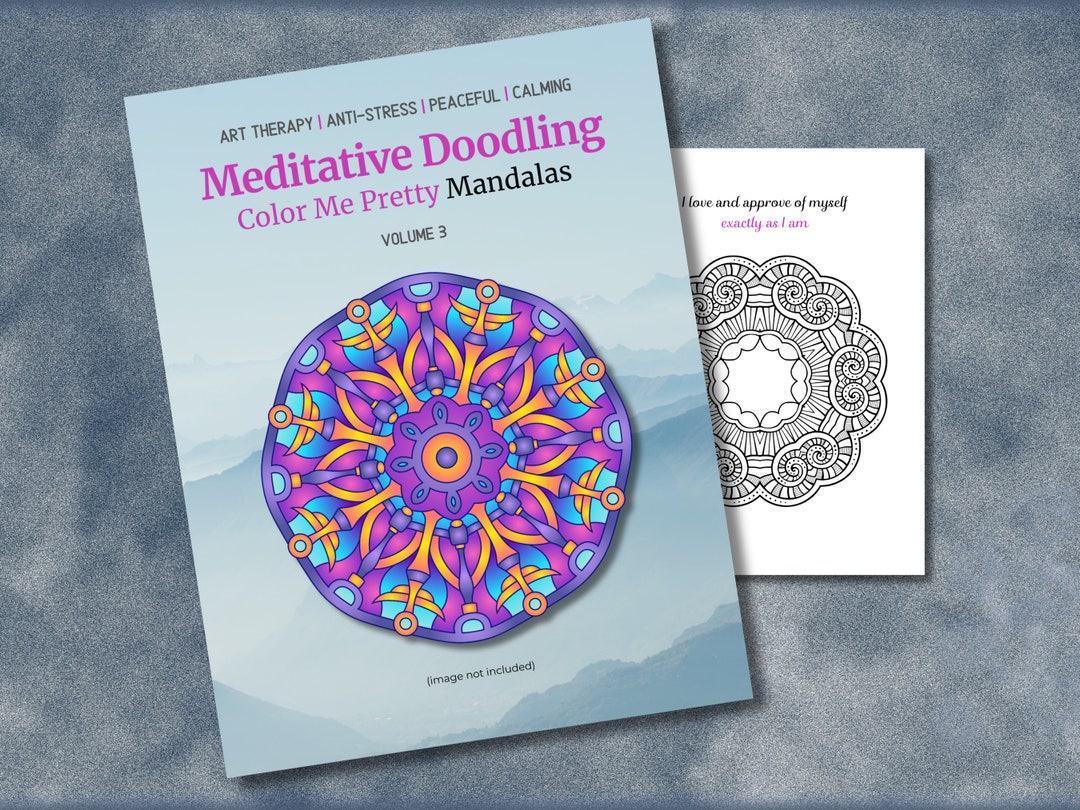 Mandala Positive Words of Affirmations Adult Coloring Pages - Etsy