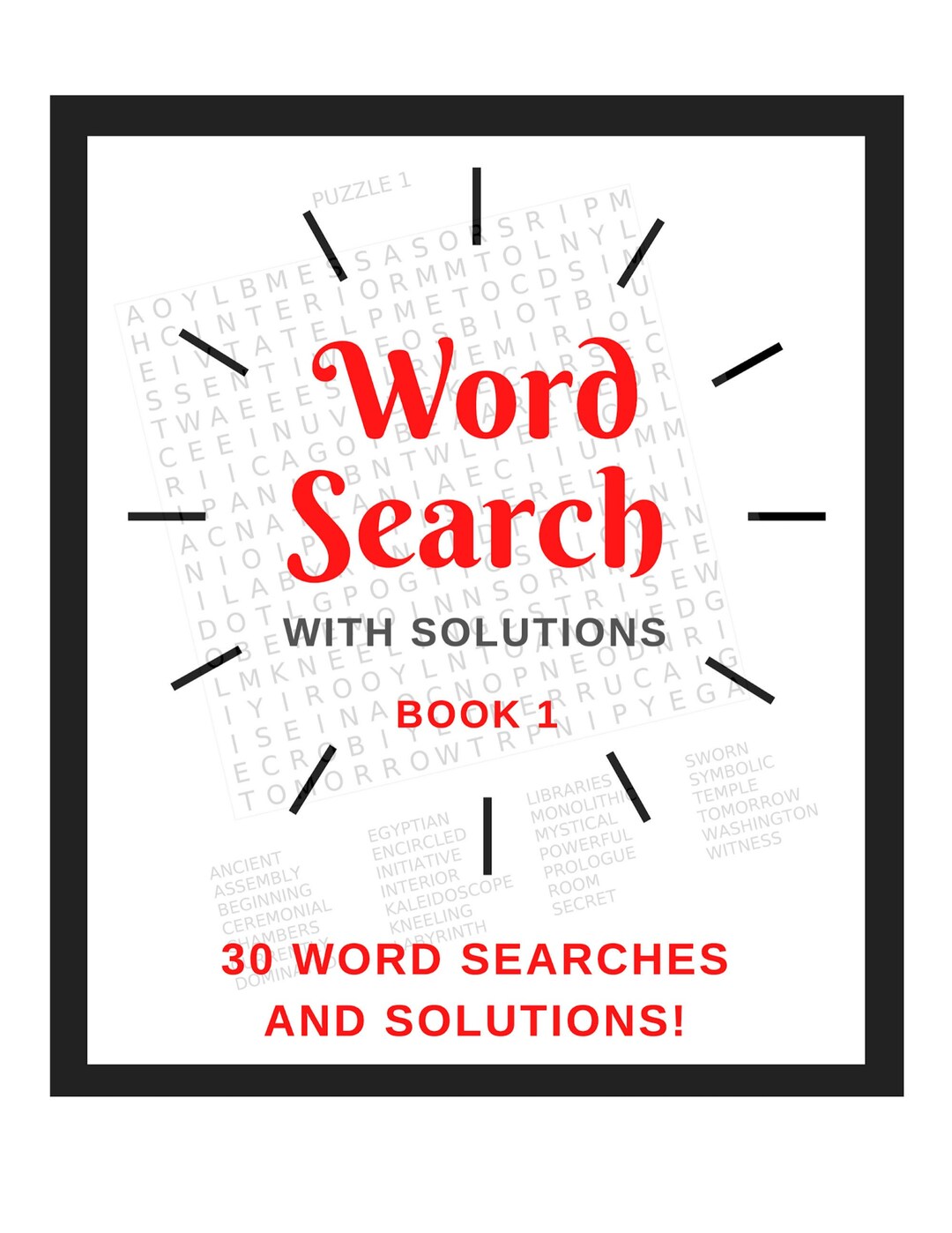 30 Word Searches With Solutions PDF Download Ready to Print - Etsy