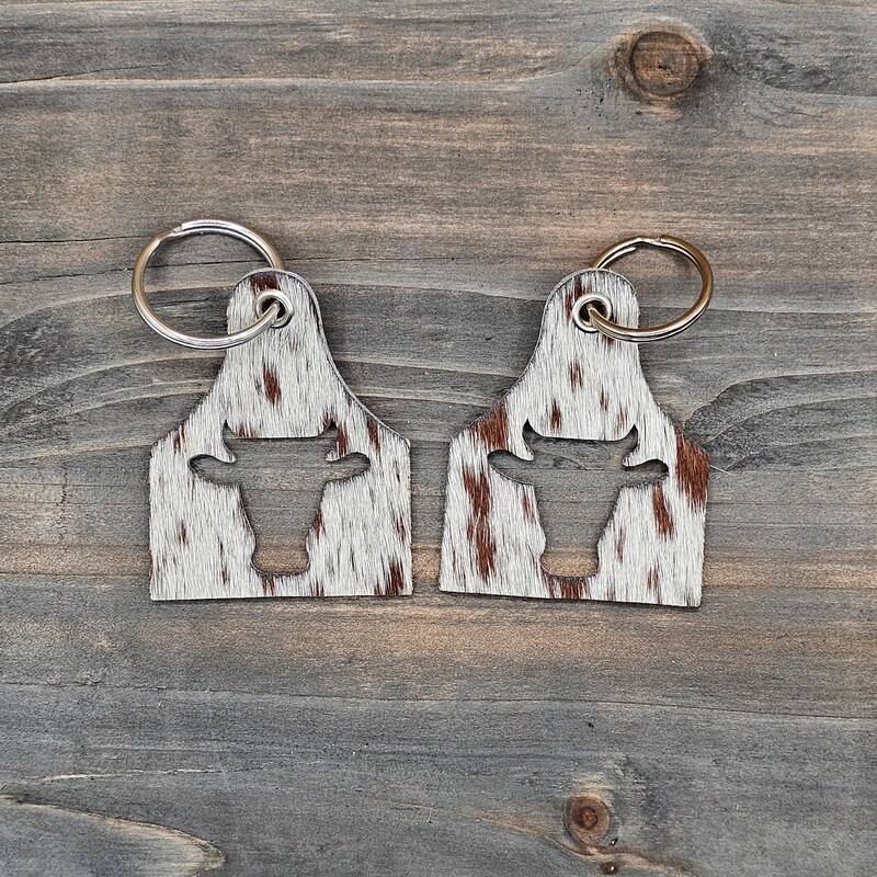 Cow Tag Keychain - Etsy