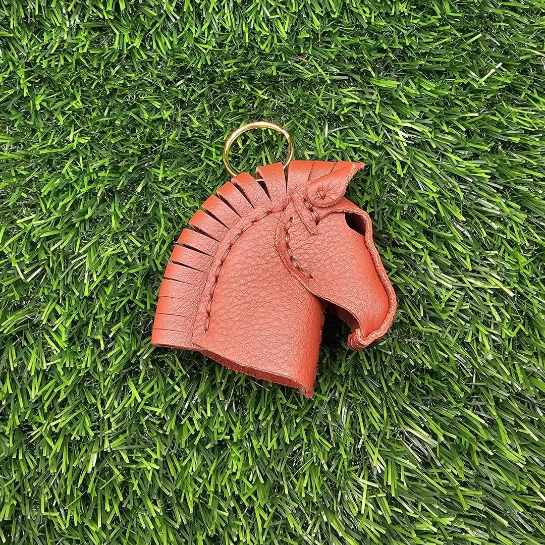 3D Leather Horse Keychain: Equestrian Gift, Christmas Stocking Stuffer ...