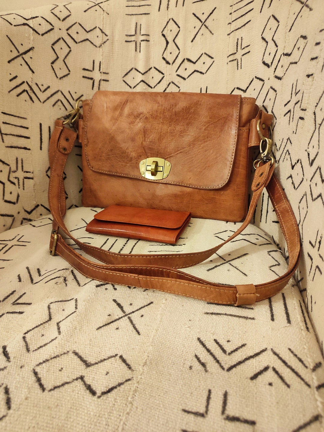 Moroccan Leather Purse for Women's, Beautifully Made Leather Bag With ...