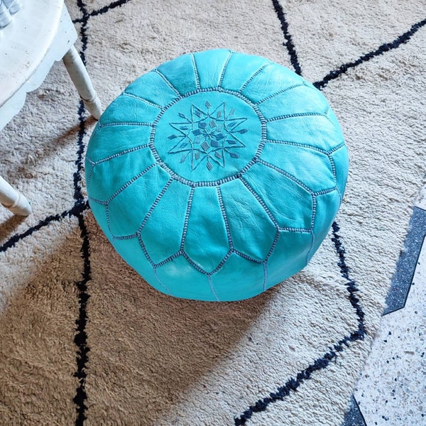 Turquoise Pouf - Etsy