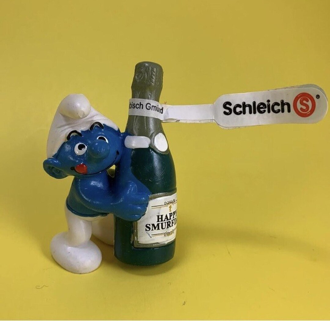 SMURFS 50th Anniversary Happy Smurfday Smurf Mini Miniature Pvc Figure ...