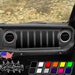 Dashboard Grill Decal Vinyl Dash Sticker for Jeep Wrangler JL 2018-2024 ...