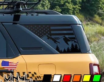 2x American Flag Side Window Decal for Ford Bronco Sport 2021 2022 2023 ...