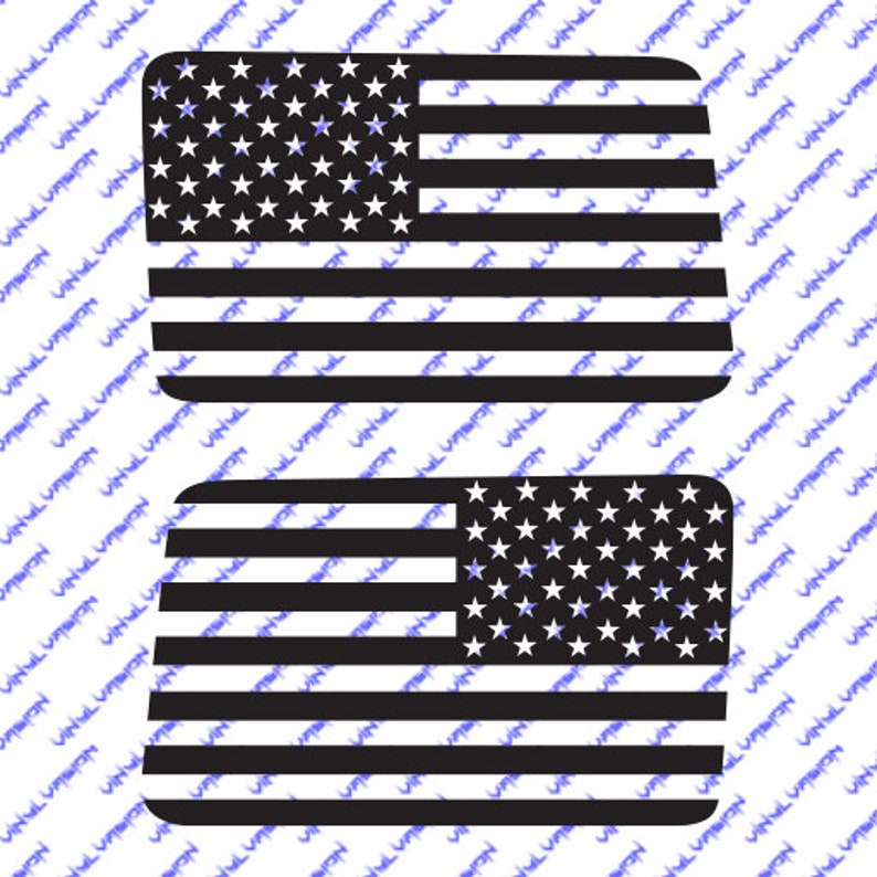 2x American Flag Side USA Window Decal for 2011-2017 Jeep Wrangler JL ...