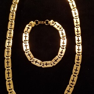 Link Cross Chain and Bracelet - Etsy