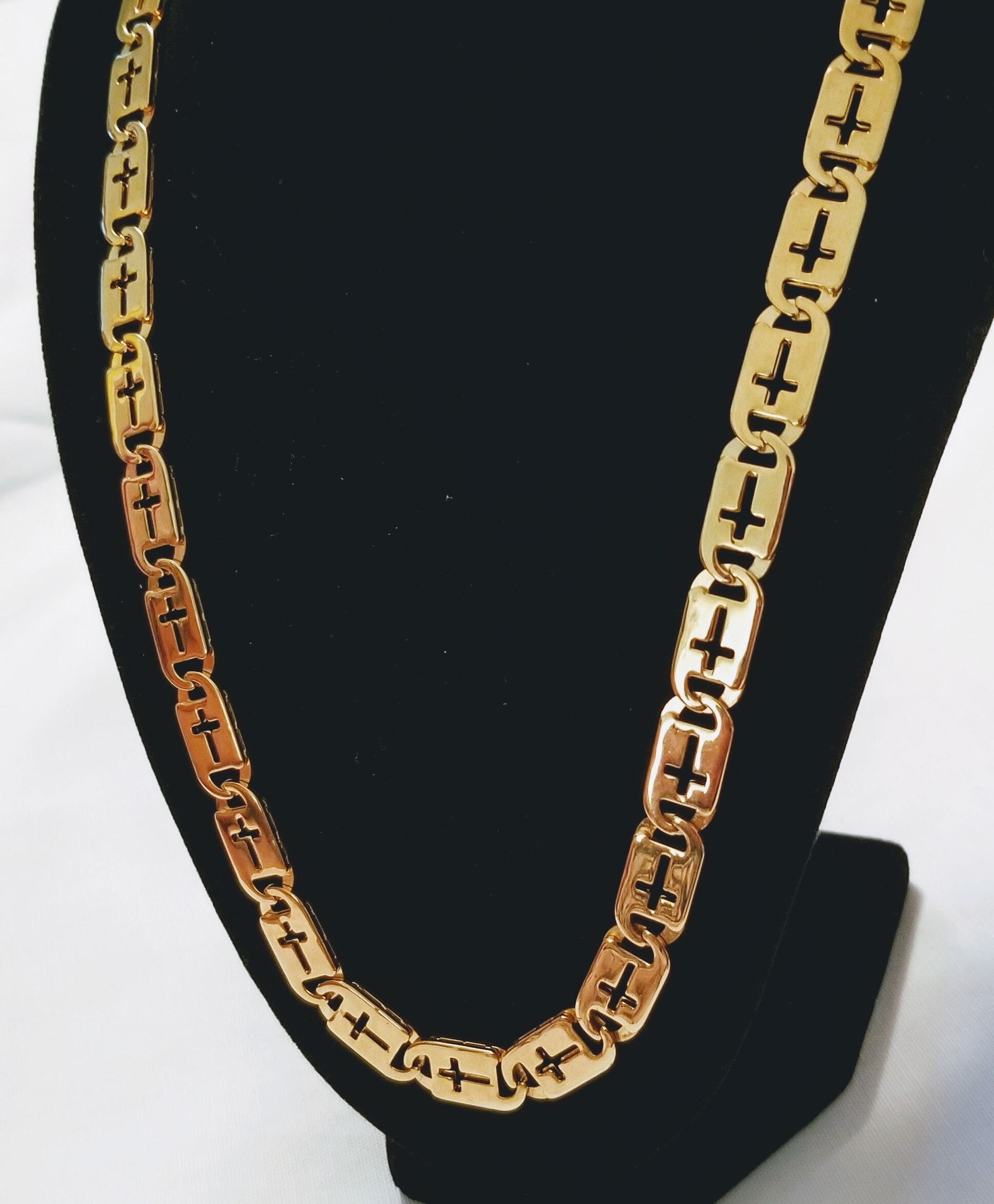 Link Cross Chain and Bracelet - Etsy