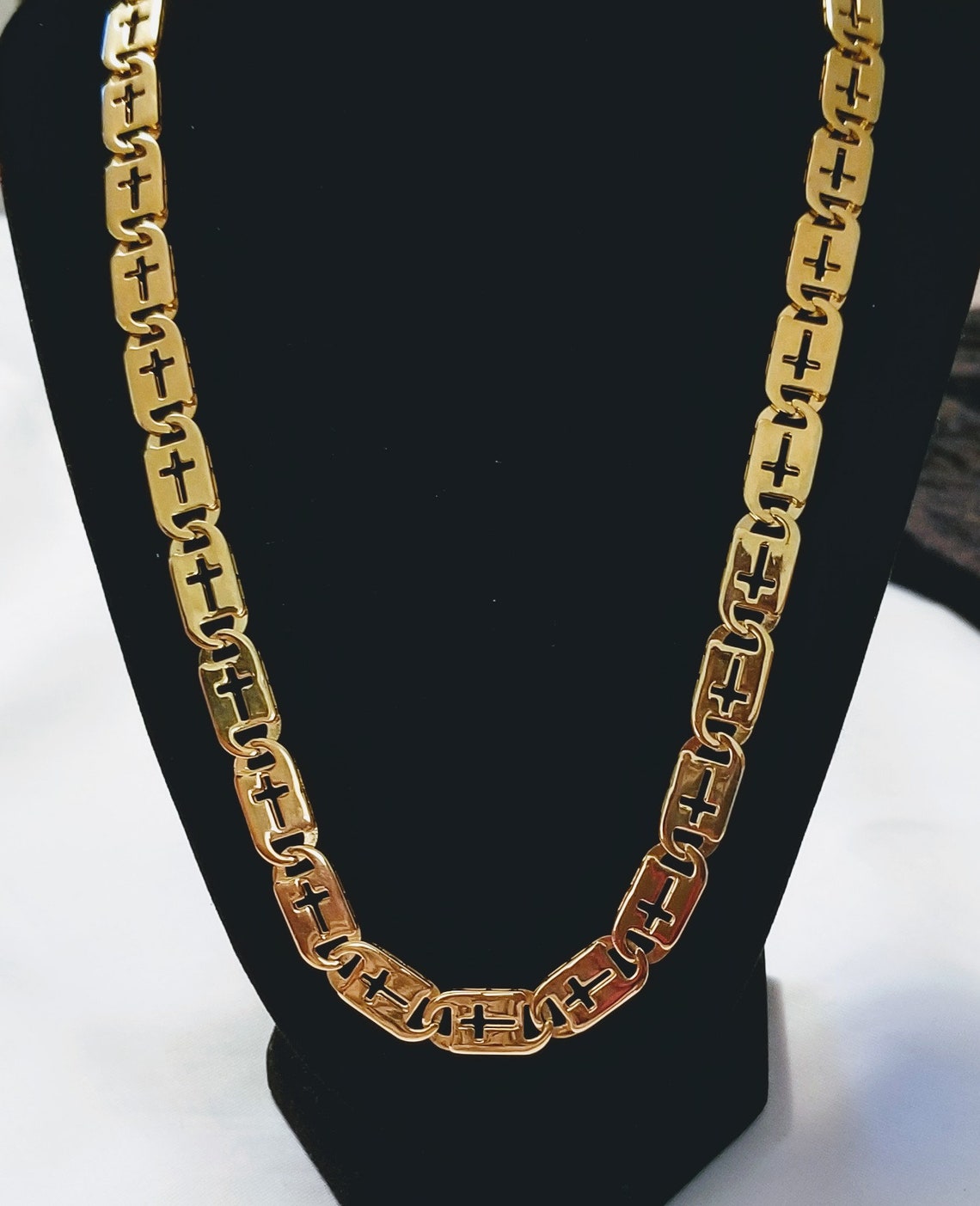 Link Cross Chain and Bracelet - Etsy