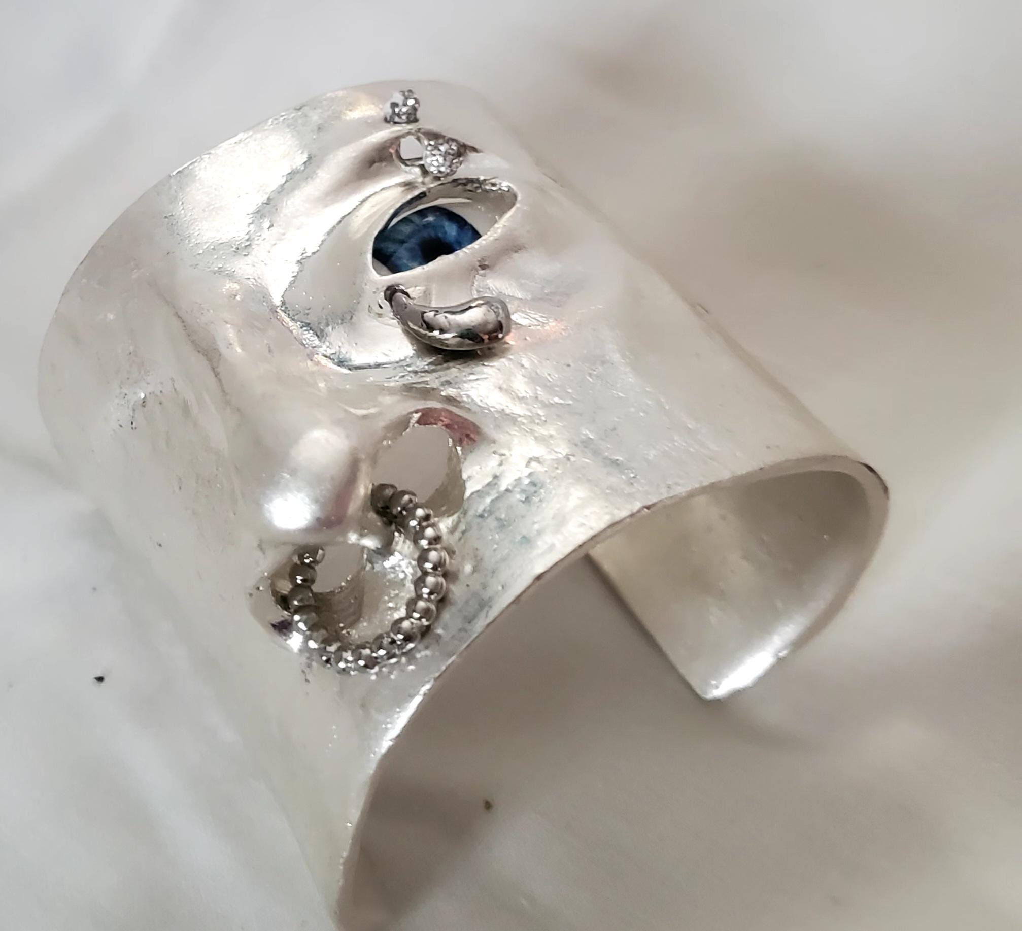 Sculpted Face Cuff Bangle - Etsy