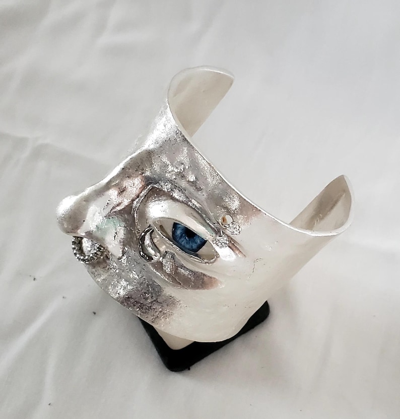 Sculpted Face Cuff Bangle - Etsy