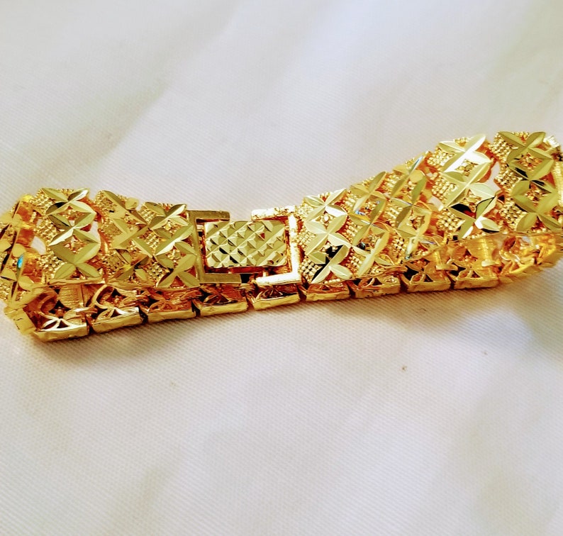 Diamond Cut Link Bracelet - Etsy