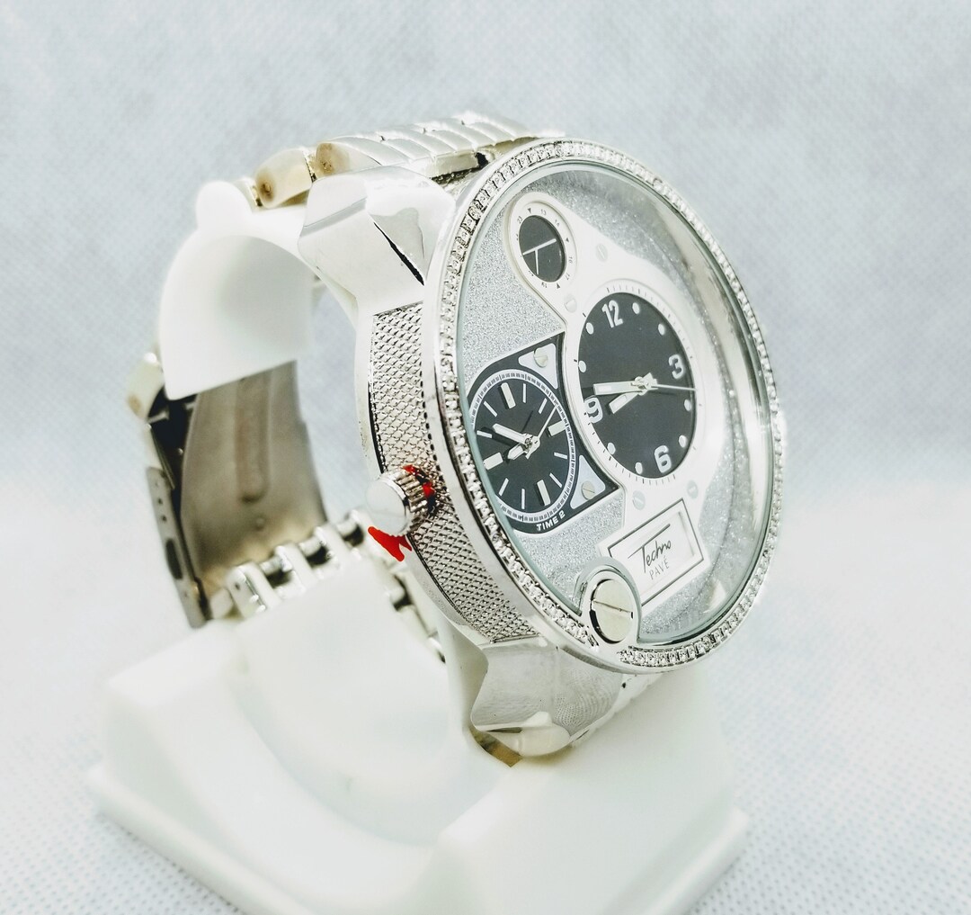 3 Faces Techno Wrist Watch - Etsy