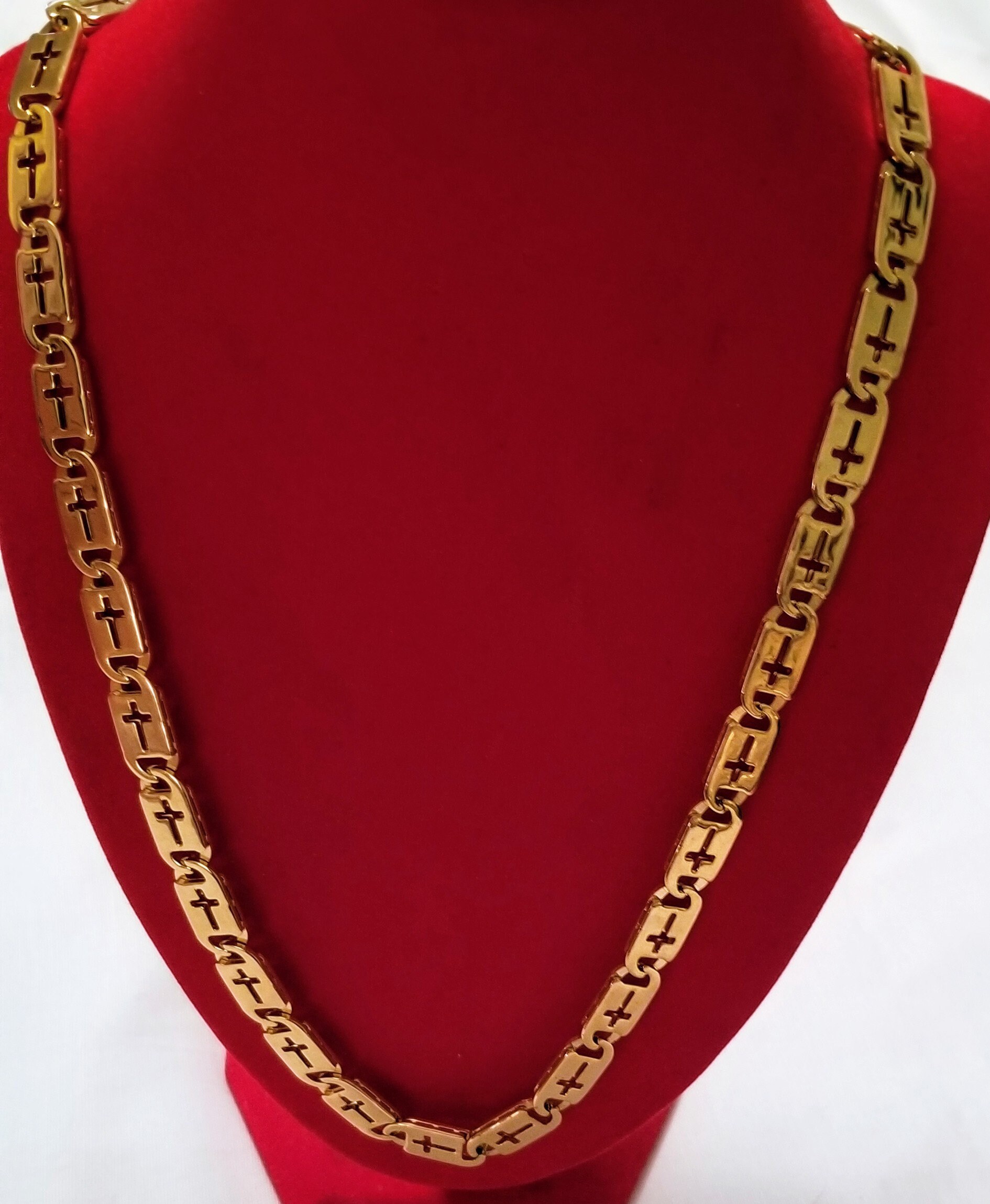 Link Cross Chain and Bracelet - Etsy