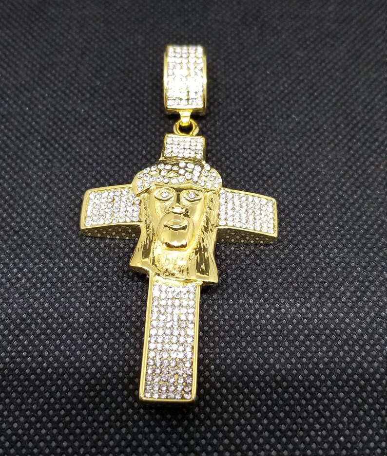 Iced Out Cross Pendant - Etsy