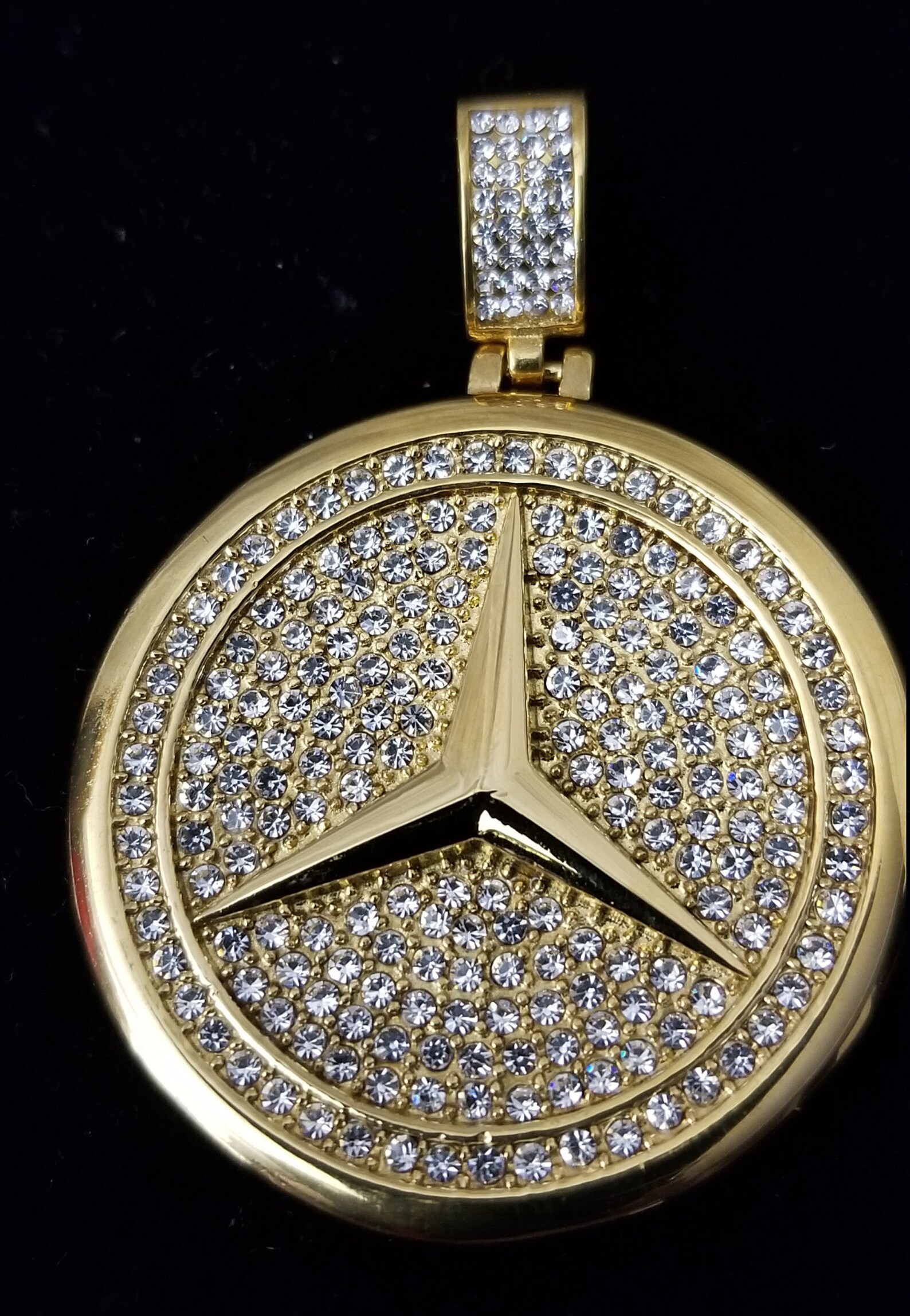 Iced Out Gold Pendant - Etsy