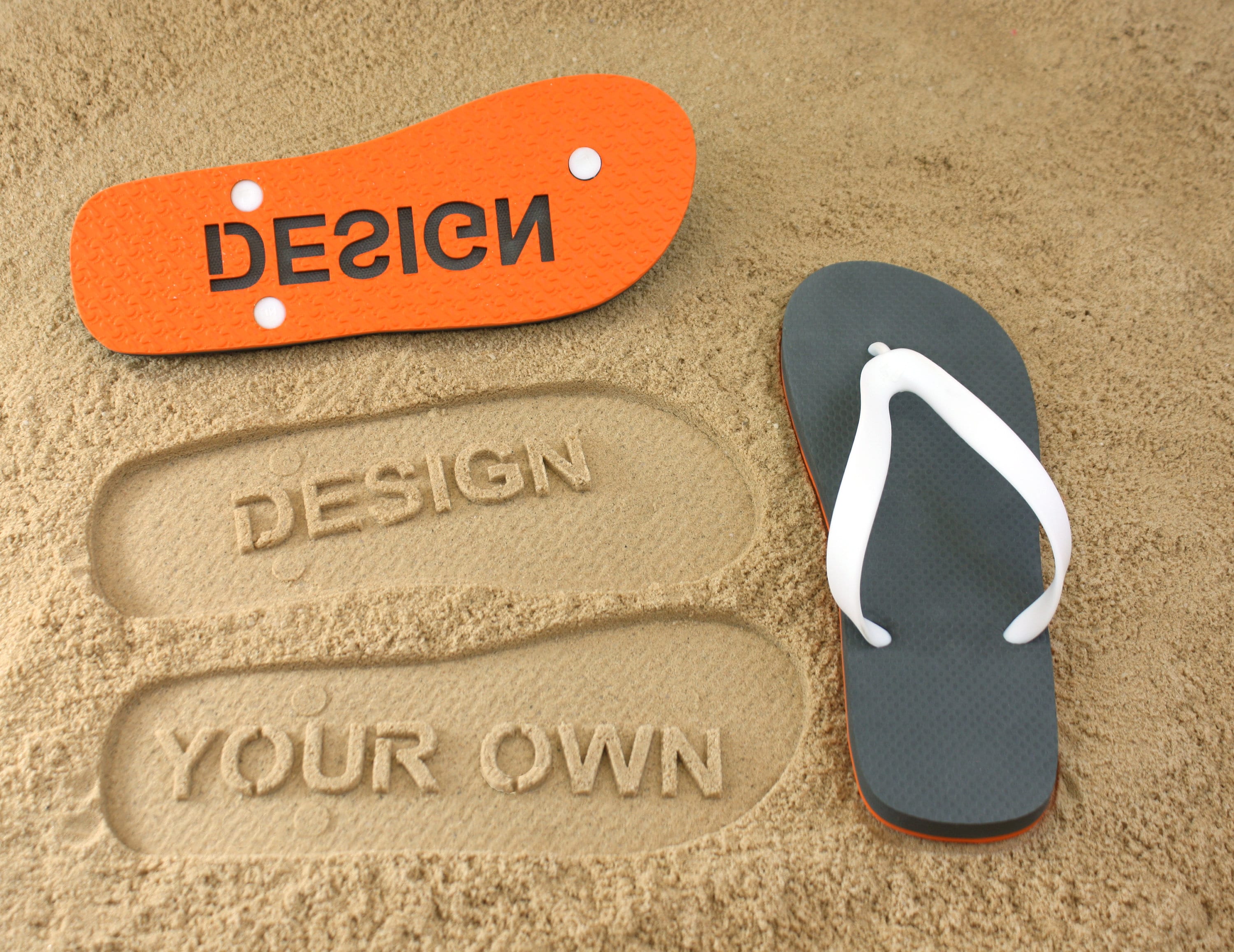 Design Your Own Flip Flops With Sand Imprint Many Color - Etsy