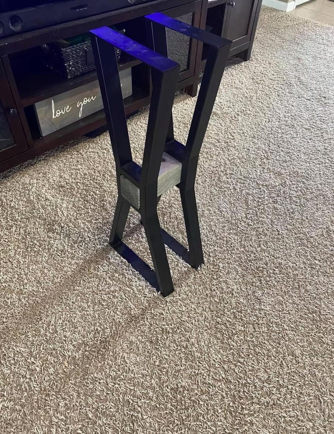 4x4 Center Metal Table Legs -set of 2 - Modern Industrial Legs Made in ...