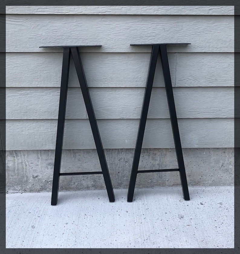 A Frame- Metal Table Legs - Set of 2 - Modern Industrial Legs Made in ...