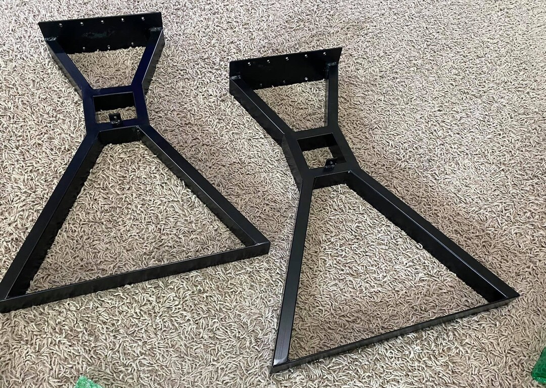 4x4 Center Metal Table Legs -set of 2 - Modern Industrial Legs Made in ...