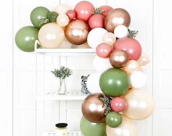 Dusty Rose Pink Blush & Sage Green Balloon Arch Garland Kit - Etsy