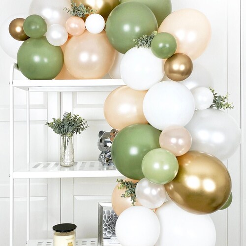 Dusty Rose Pink Blush & Sage Green Balloon Arch Garland Kit - Etsy