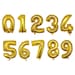 32 Inch Metallic Gold Number Balloon Big Mylar Foil Balloon for First ...