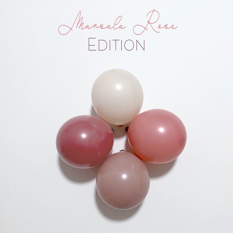 Marsala Rose Balloon Garland Arch Kit. Muted Neutral Pastel Mix. Cream ...