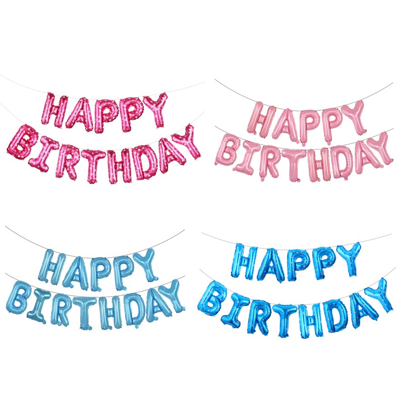 Happy Birthday Balloons Letter - Etsy