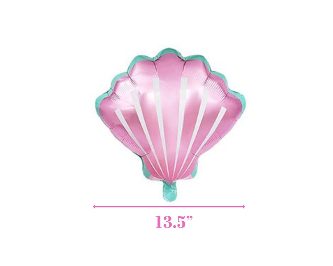 13" Light Pink Mini Seashell, Pastel Clam Shell Mylar Foil Balloon ...