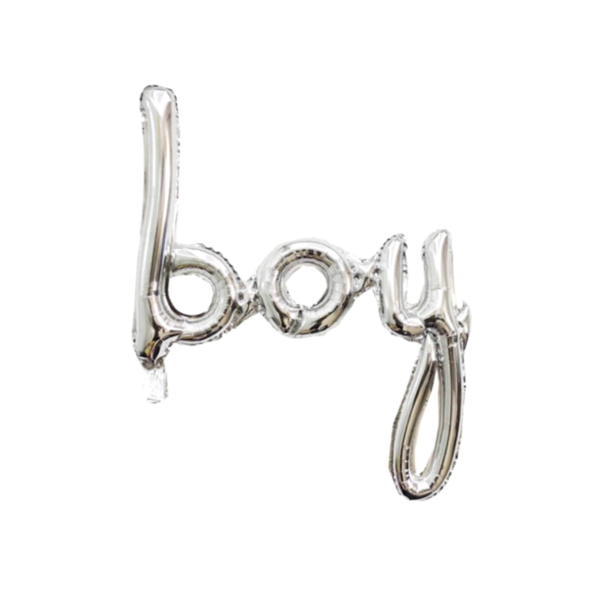 GIRL BOY Cursive Letter Balloon Banner Mylar Foil Script - Etsy