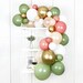 Dusty Rose Pink, Blush, Sage Green & Gold Balloon Garland Arch Kit W/hooks. Rustic Boho Bridal ...