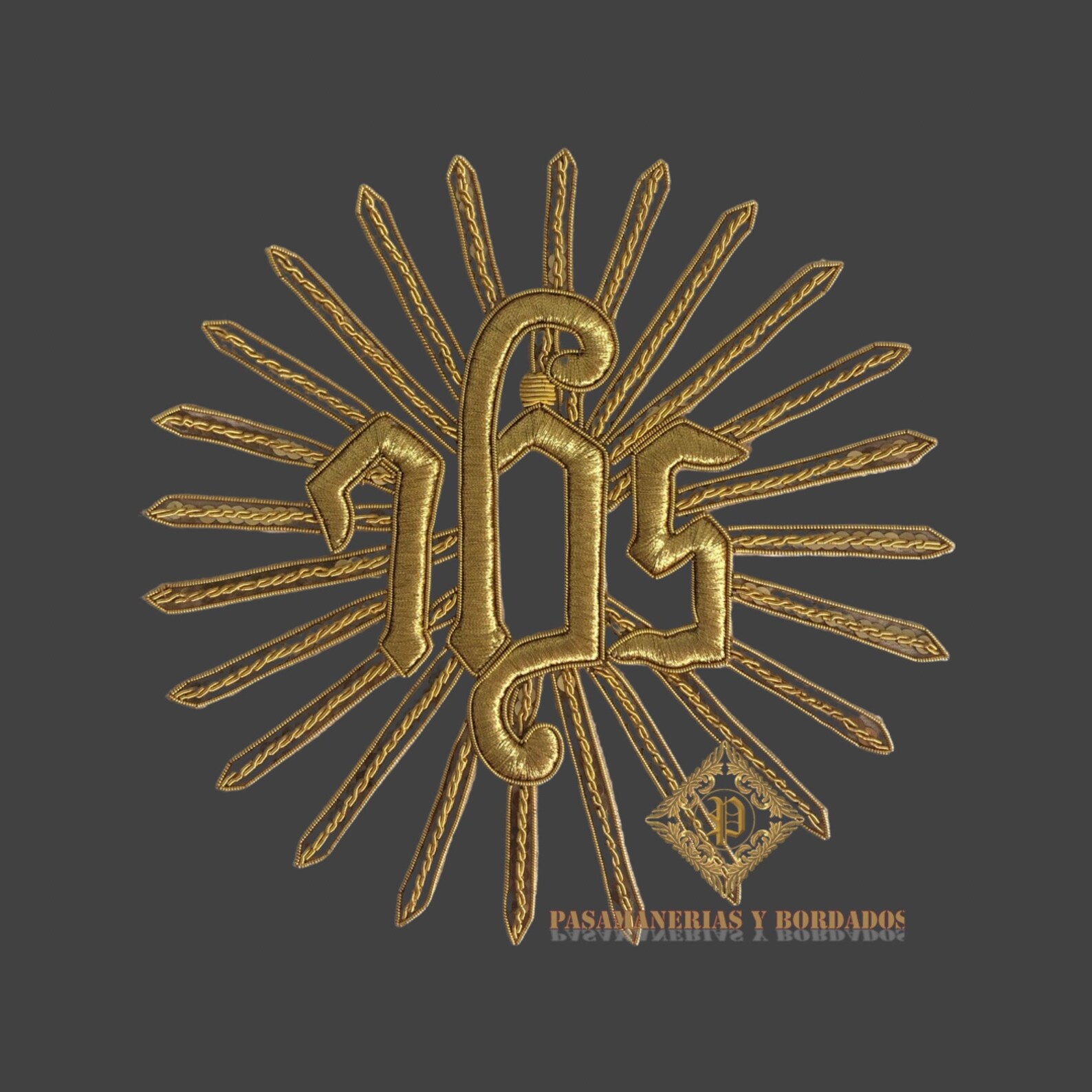 Hand Embroidered IHS Emblem Rays | Etsy