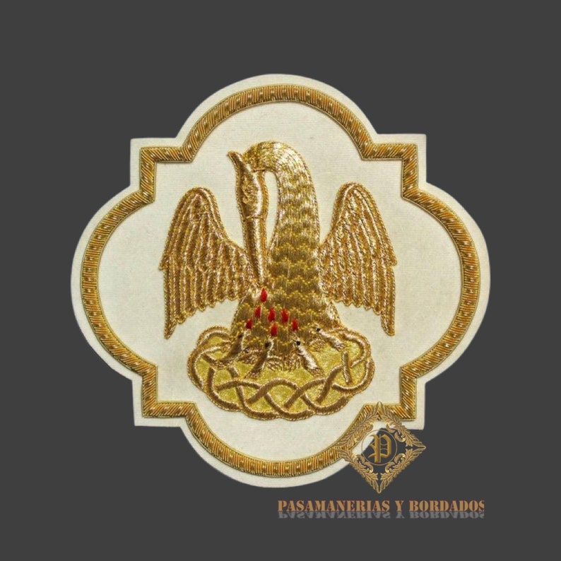Hand Embroidered Pelican Emblem - Etsy