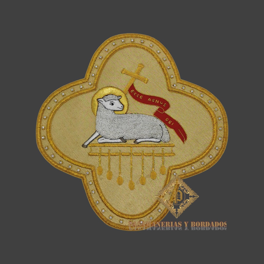 Hand Embroidered (agnus Dei) Emblem - Etsy