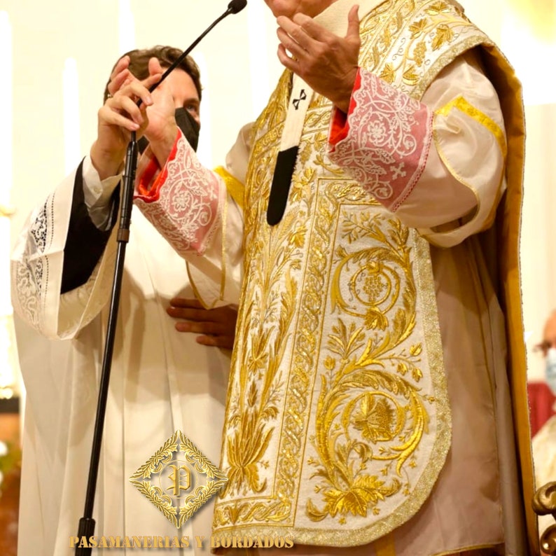 Roman Chasuble Hand Embroidered Made With Metallic Threads on - Etsy