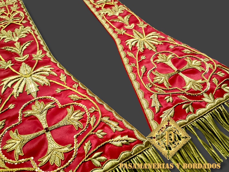 Stola Hand Embroidered Made With Metallic and Bullion Threads. - Etsy