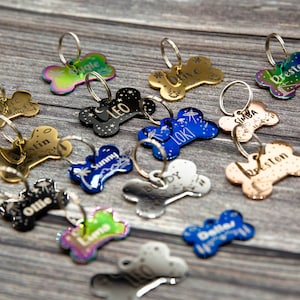 Personalized Designer Pet ID Tag - Deep Engraved Double Sided ...