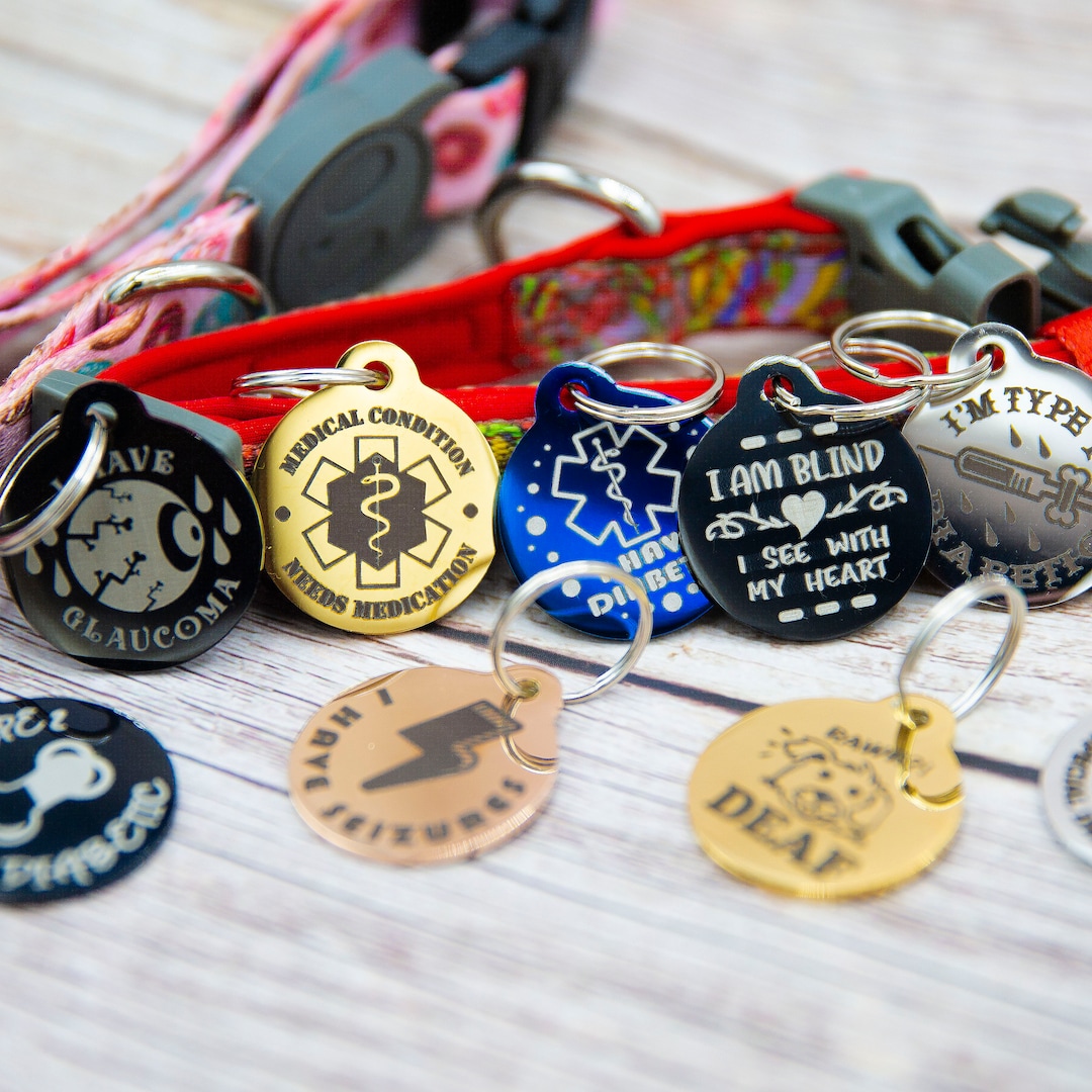Medical Condition Design Personalized Designer Pet ID Tag - Deep ...