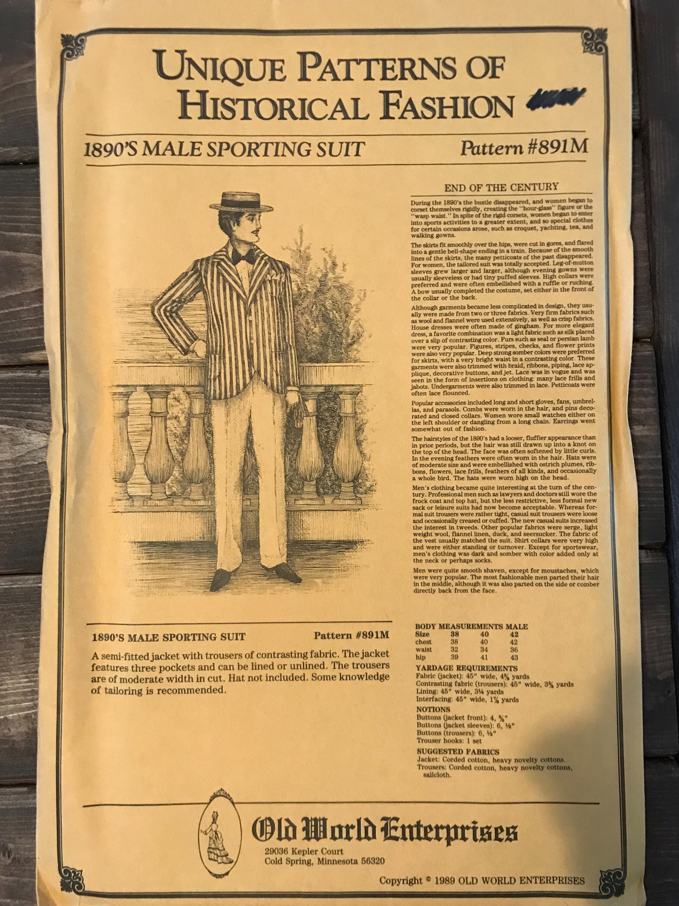 Old World Enterprises Pattern 891M, Unique Patterns of Historical ...