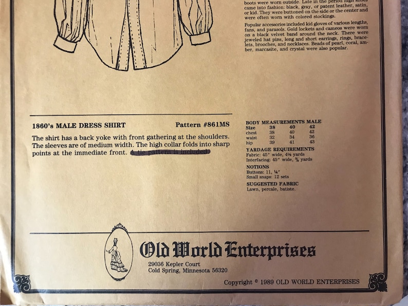 Old World Enterprises Pattern 861MS, Unique Patterns of Historical ...