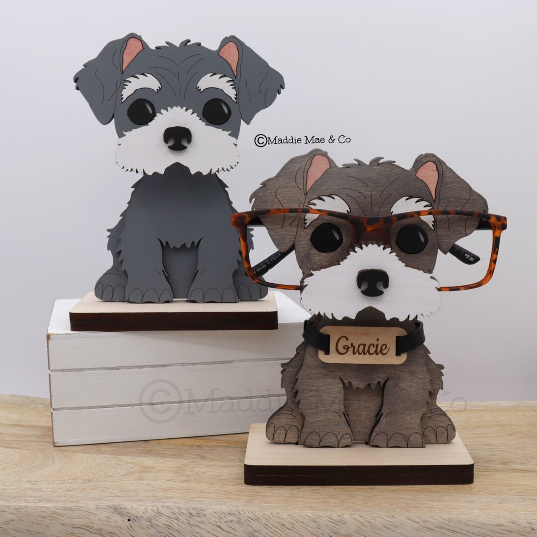 Custom Mini Schnauzer Eyeglass Holder: Personalized Dog Gift - Etsy