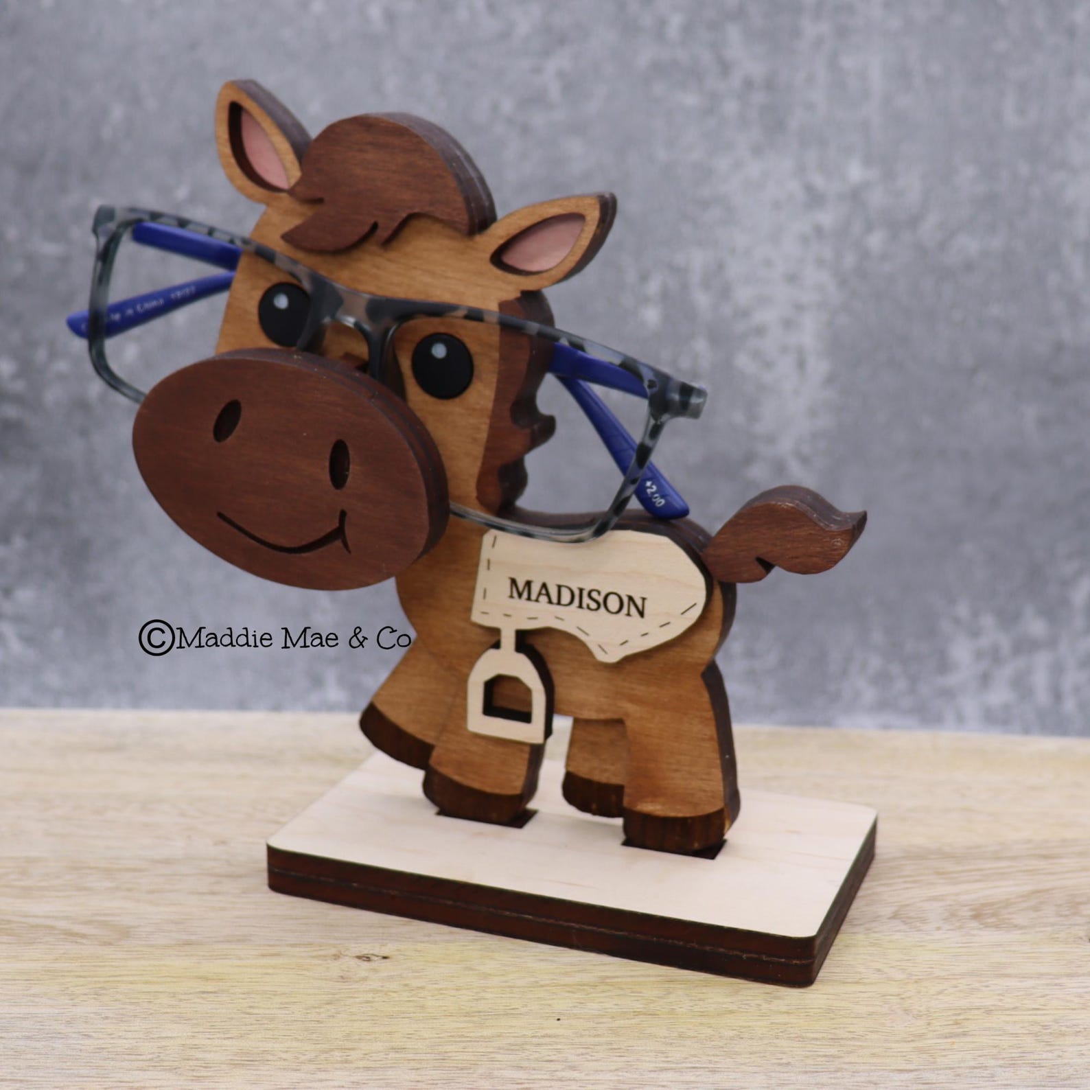 Horse Eyeglass Stand, Custom Horse Gift, Horse Wearing Glasses ...