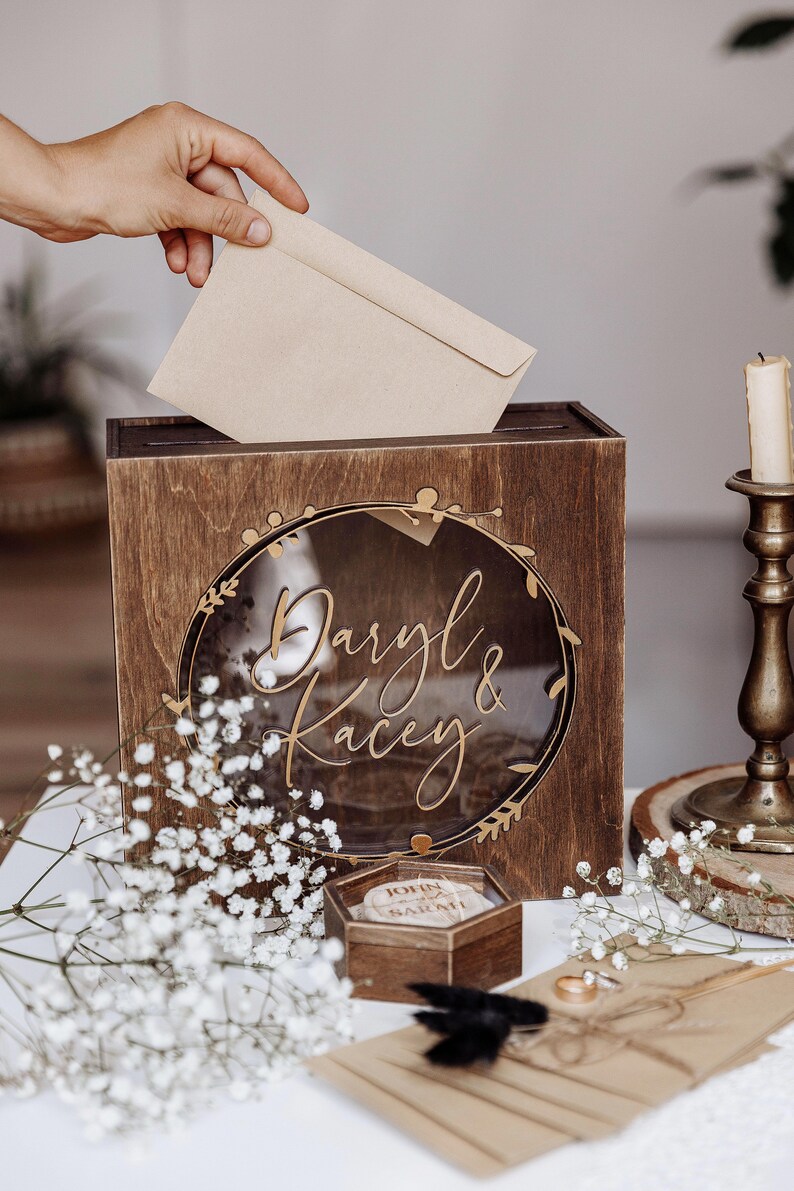 Personalized Wedding Card Box Wedding Decorations Wooden - Etsy