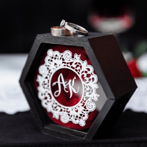 Black Ring Box for Gothic Wedding Ceremony, Black Wedding Decor, Gothic ...