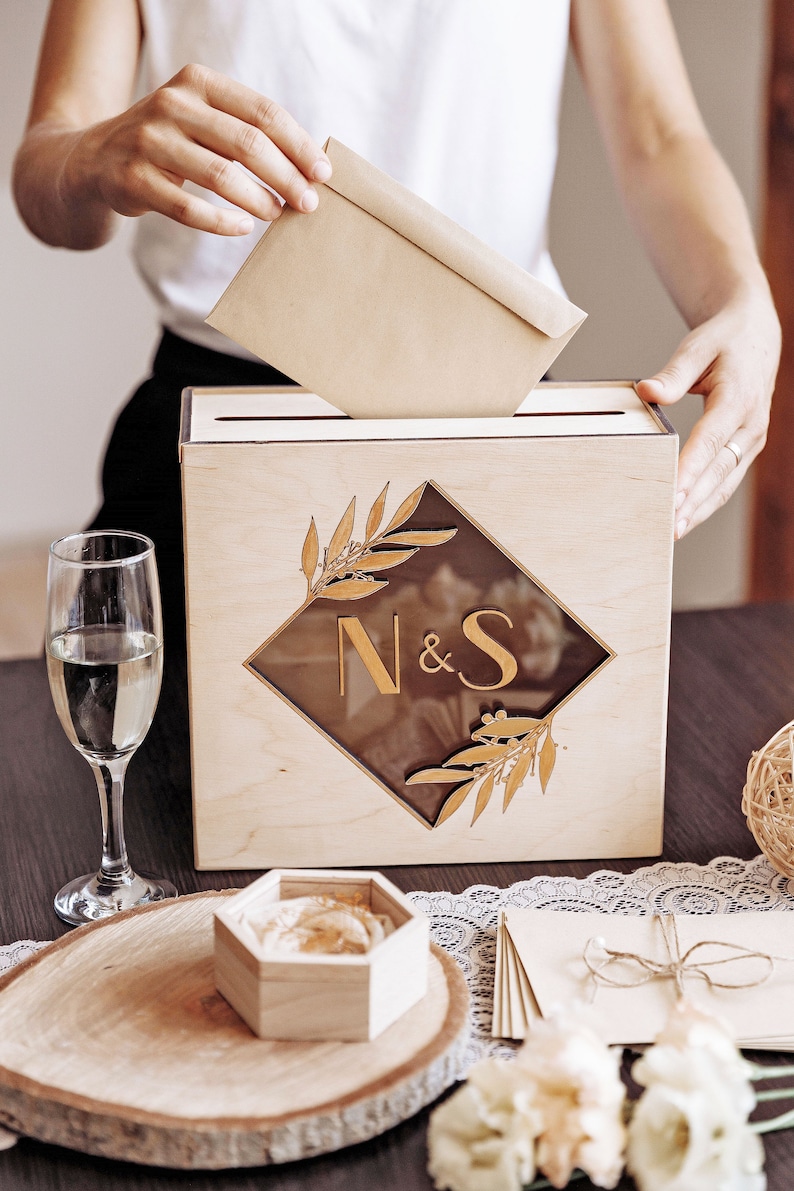Personalized Wedding Card Box Wedding Envelope Box With Slot - Etsy
