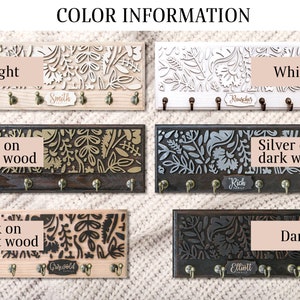 Custom Key Rack: Wooden Wall Mount With Last Name Sign - Etsy