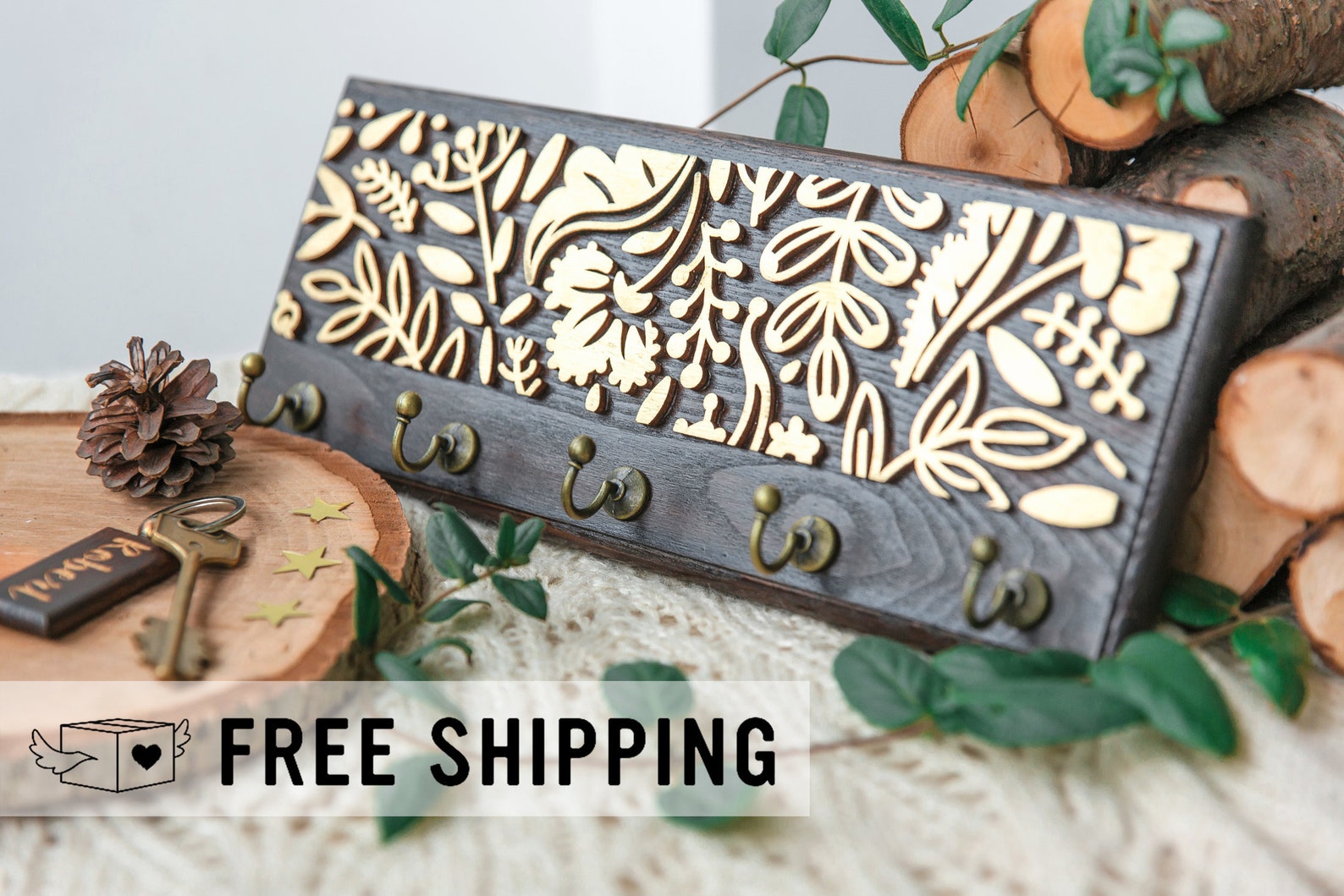 Key Holder for Wall New Home Gift Entryway Organizer Last Name - Etsy