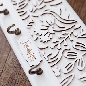 Personalized Ash Wood Key Holder With Metal Hooks - Etsy